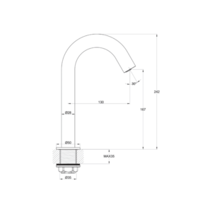 Waterware. Luxe Deck Mounted Automatic Tap with Sensor Brushed Gold ...