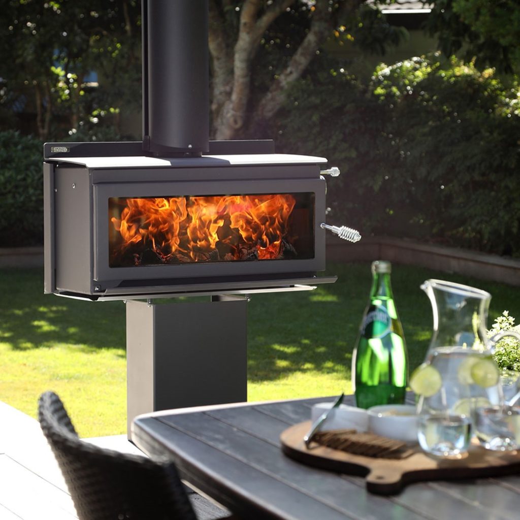 Metro Fires. Outdoor 850-PP (Pedestal Model + Roof Penetration Flue Kit ...